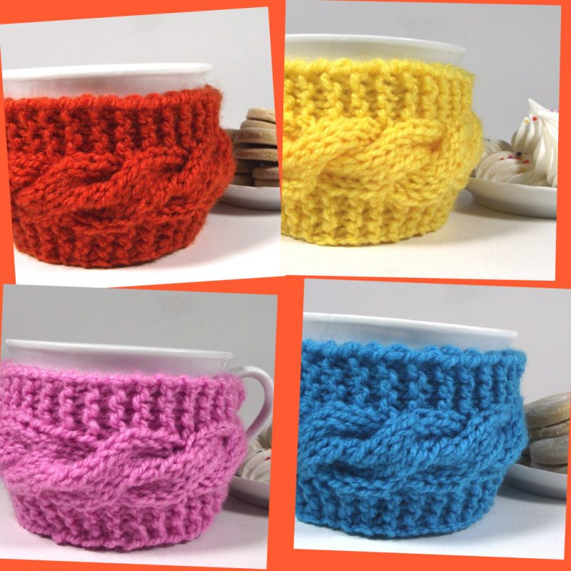 LiliaCraftParty: Free Cozy Cup Knitting Pattern for your morning Coffee!